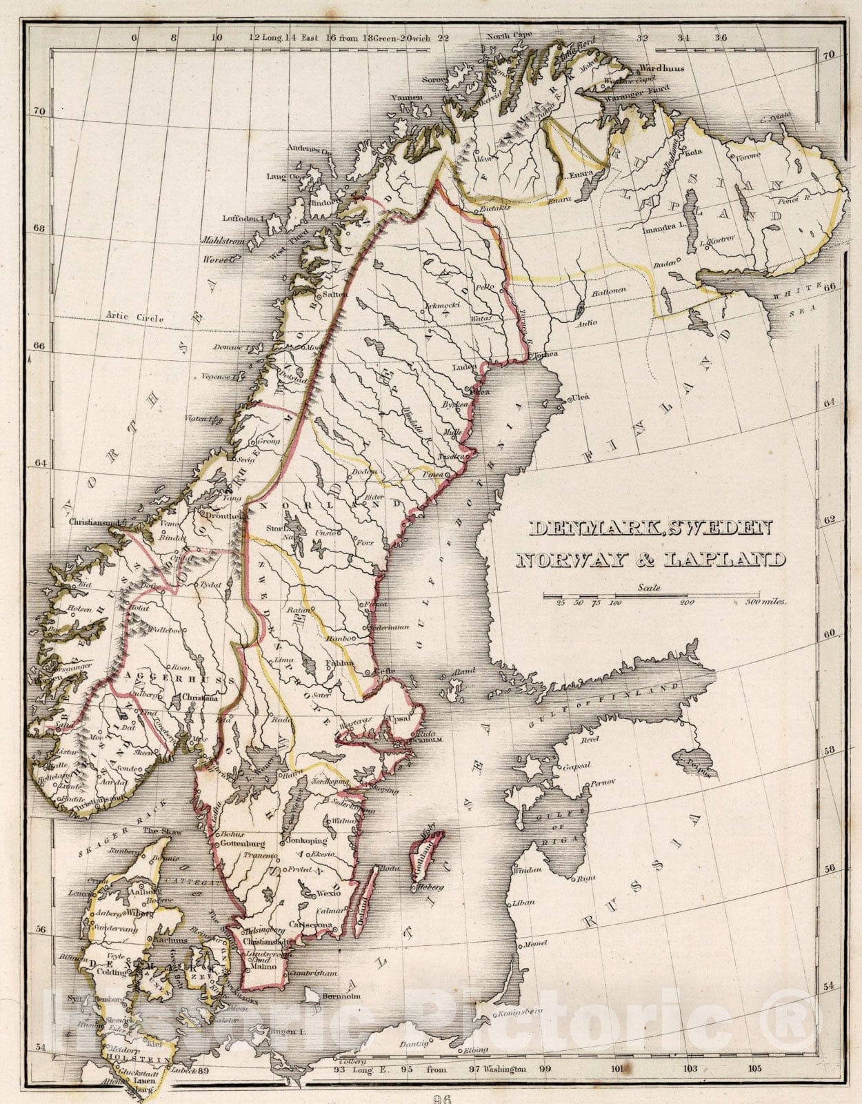 Historic Map : Sweden and Norway, 1838, Vintage Wall Art – Historic ...