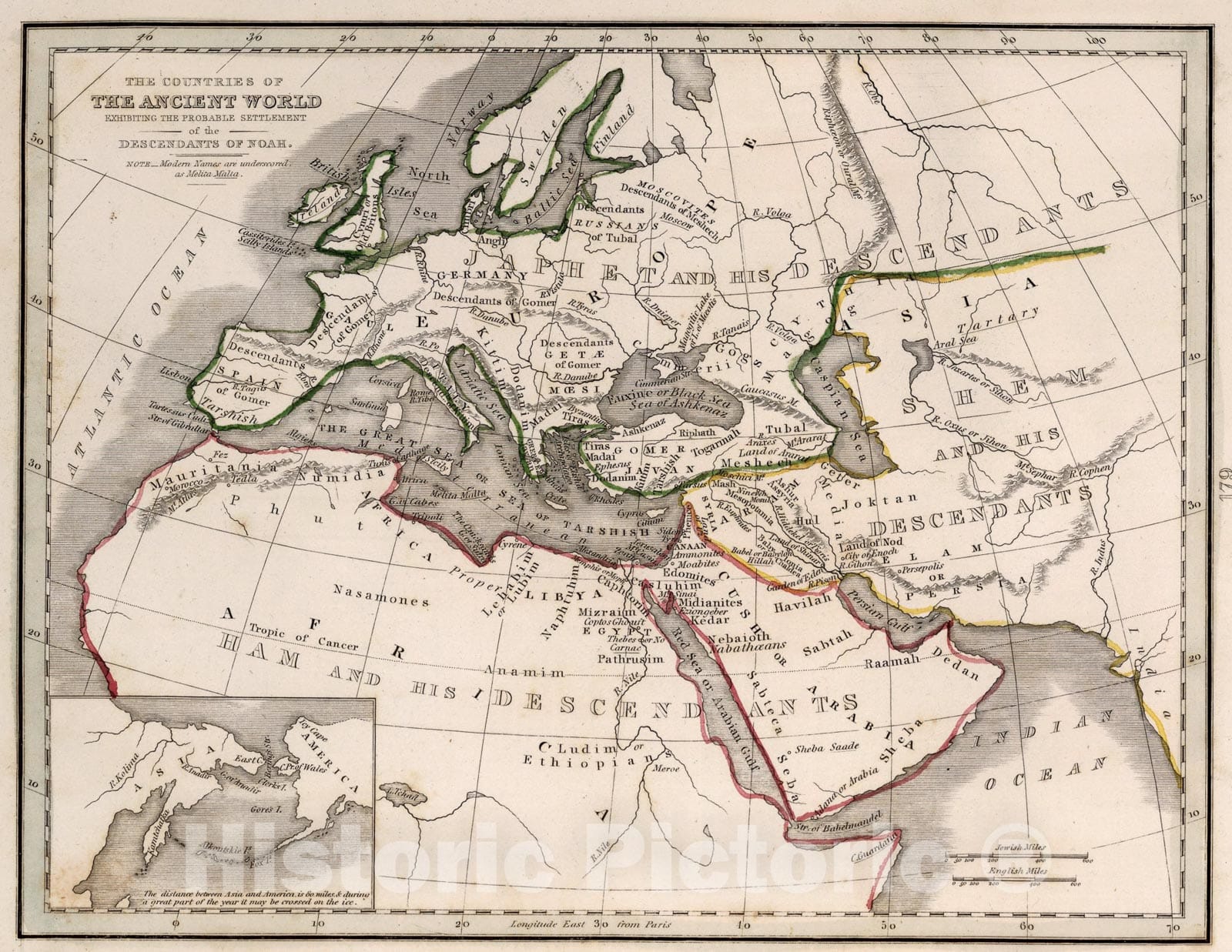 Historic Map : The countries of the ancient world, 1838, Vintage Wall ...