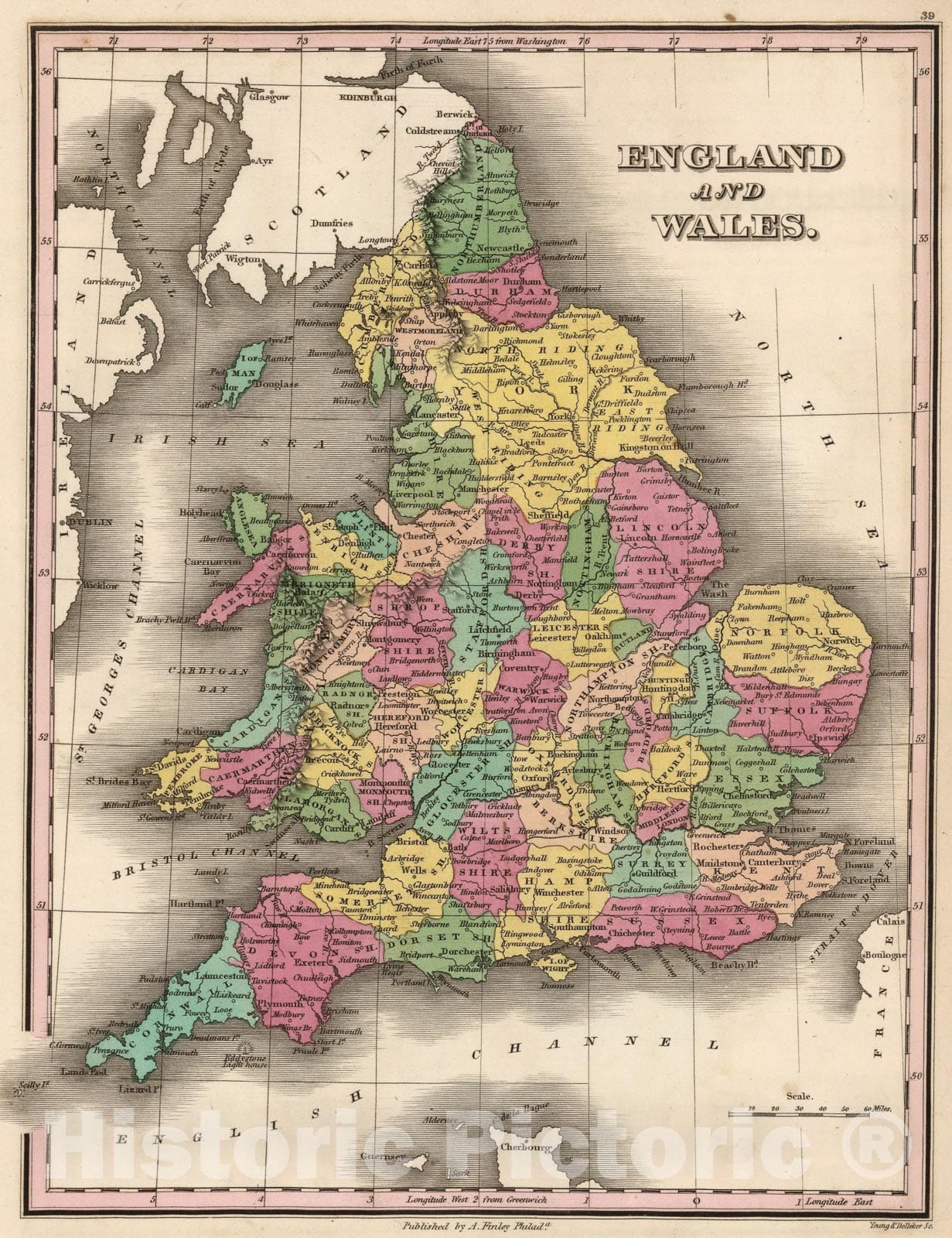 Historic Map : England and Wales., 1824, Vintage Wall Art – Historic ...