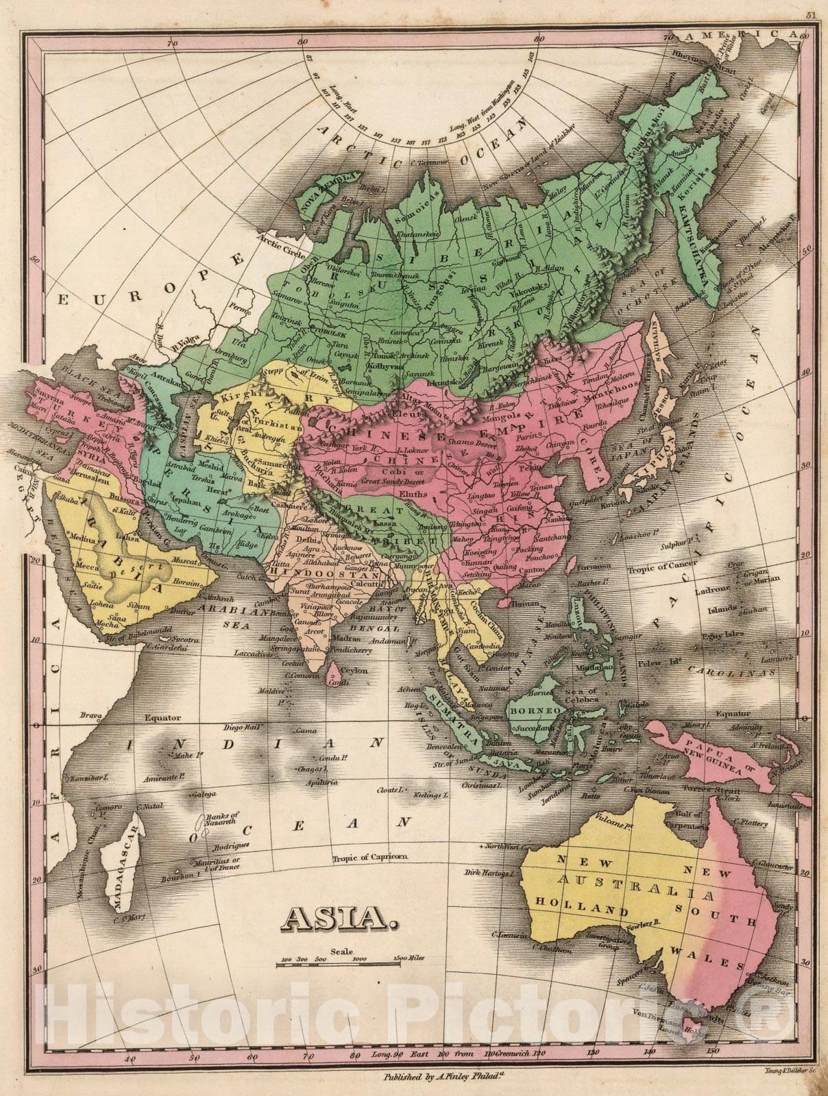 Historic Map : Asia., 1824, Vintage Wall Art – Historic Pictoric