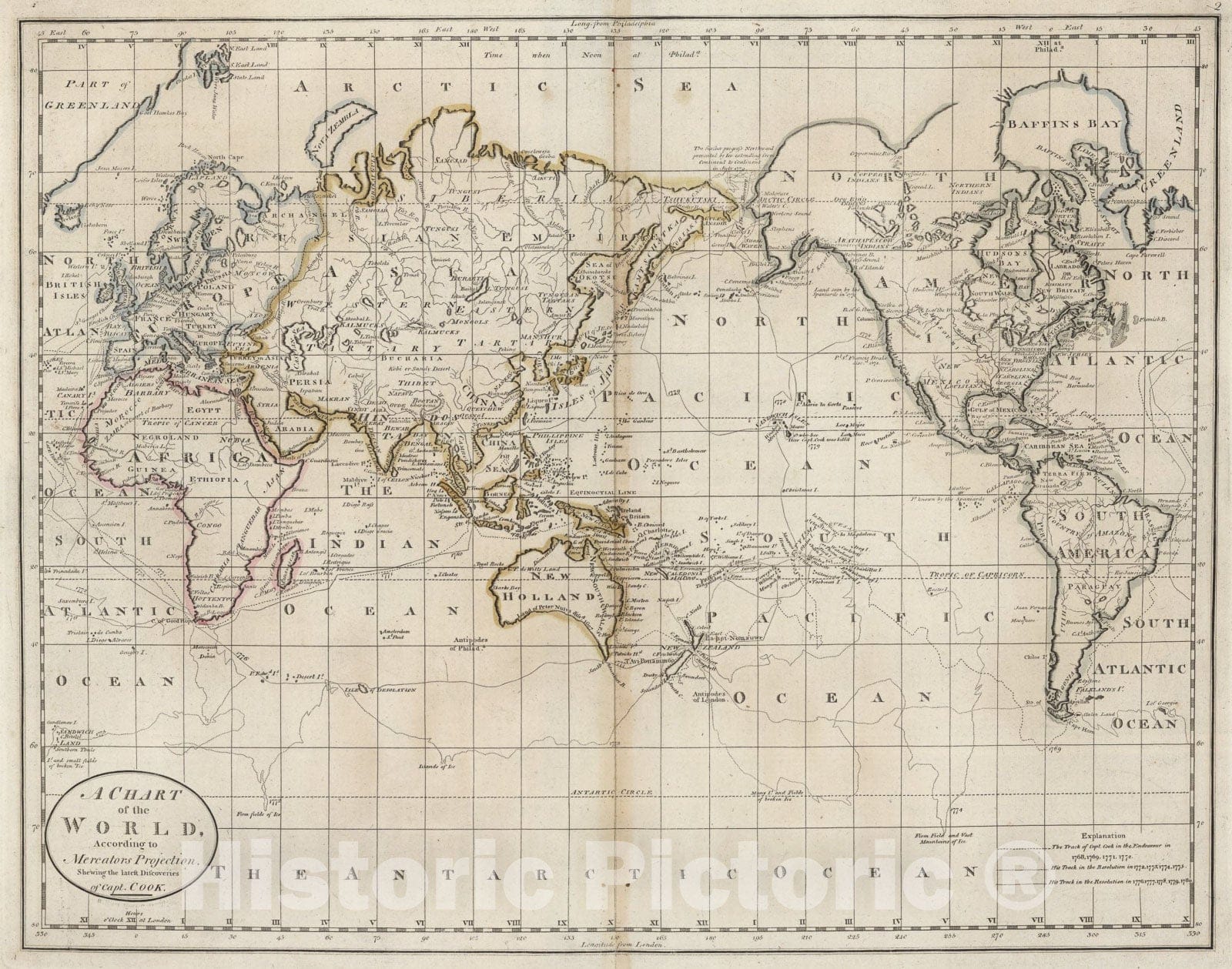 Historic Map : Chart of the World., 1818, Vintage Wall Art – Historic ...