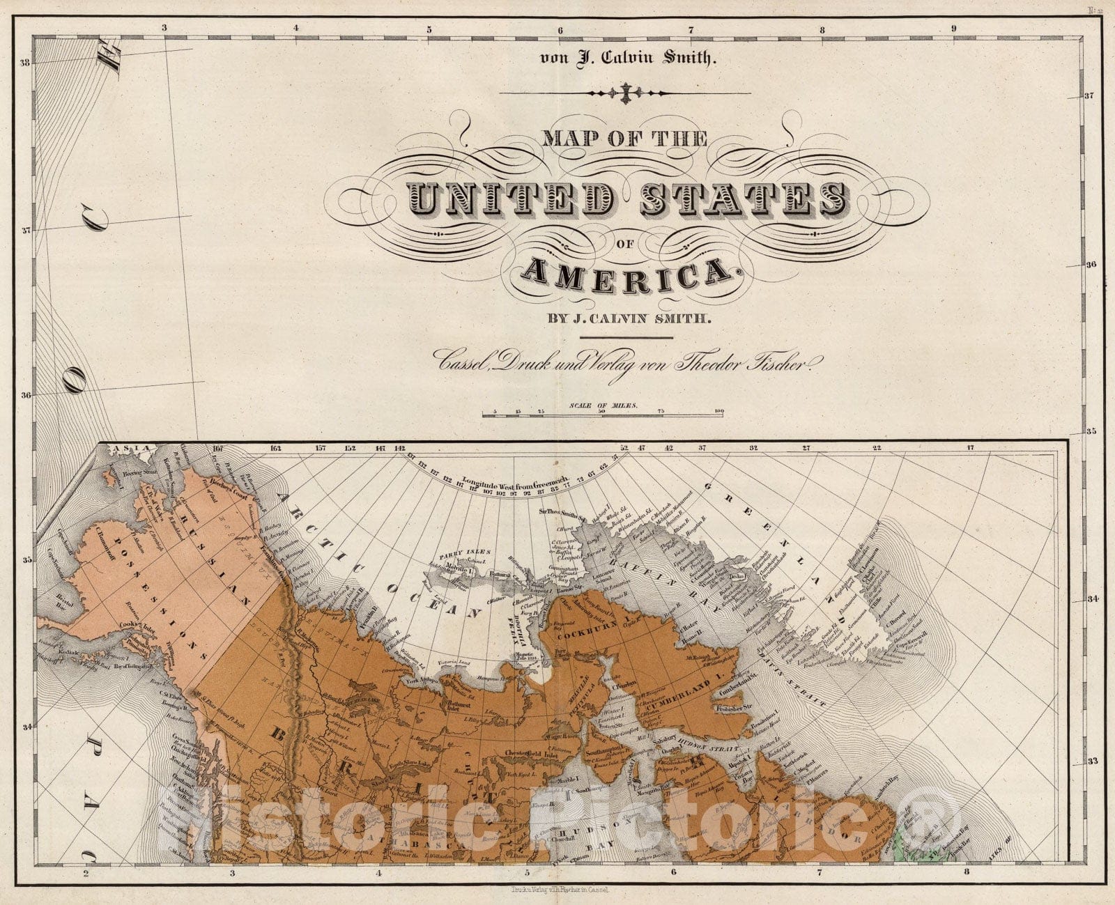 Historic Map : Canada, Alaska., 1852, Vintage Wall Art – Historic Pictoric