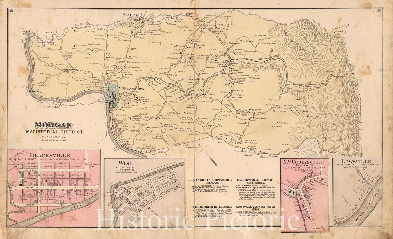 Historic Map : Morgan Magisterial District, Monongalia County, West Vi ...