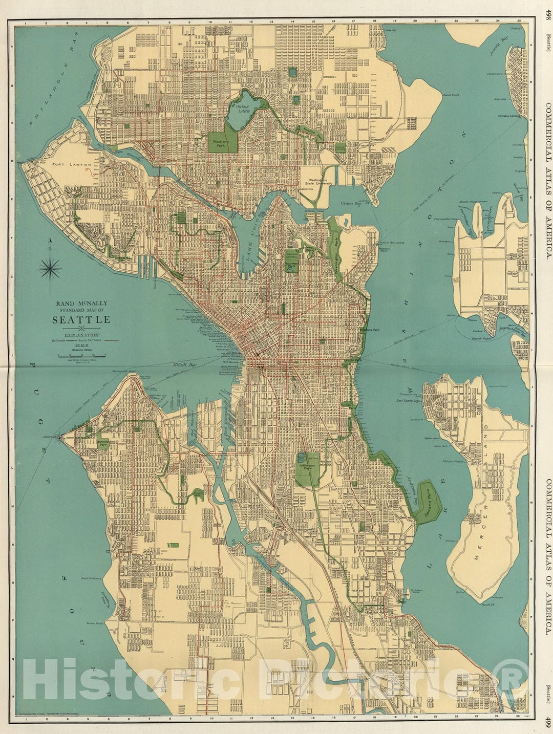 Historic Map : Seattle., 1924, Vintage Wall Art – Historic Pictoric