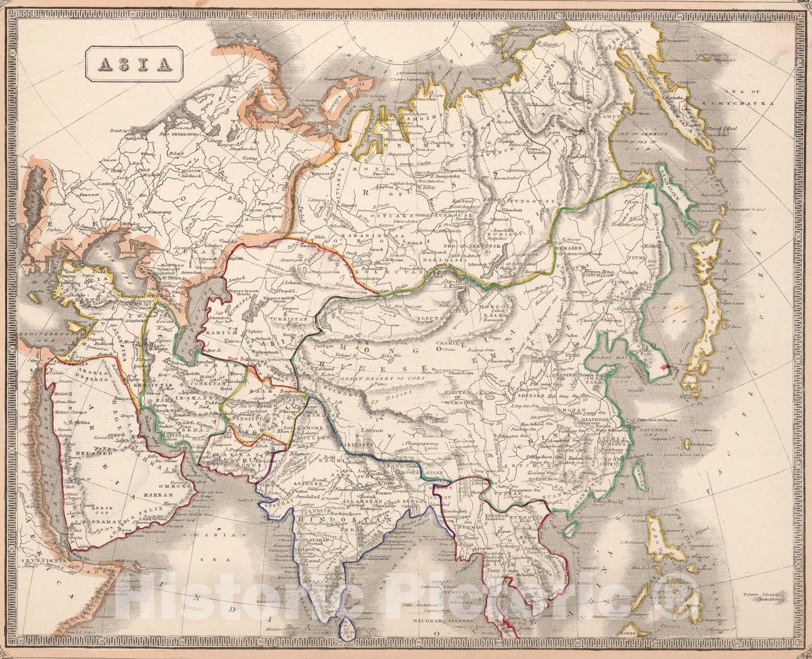 Historic Map : Asia., 1848, Vintage Wall Art – Historic Pictoric