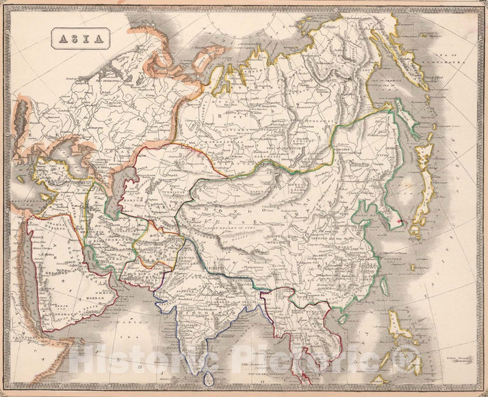 Historic Map : Asia., 1848, Vintage Wall Art – Historic Pictoric