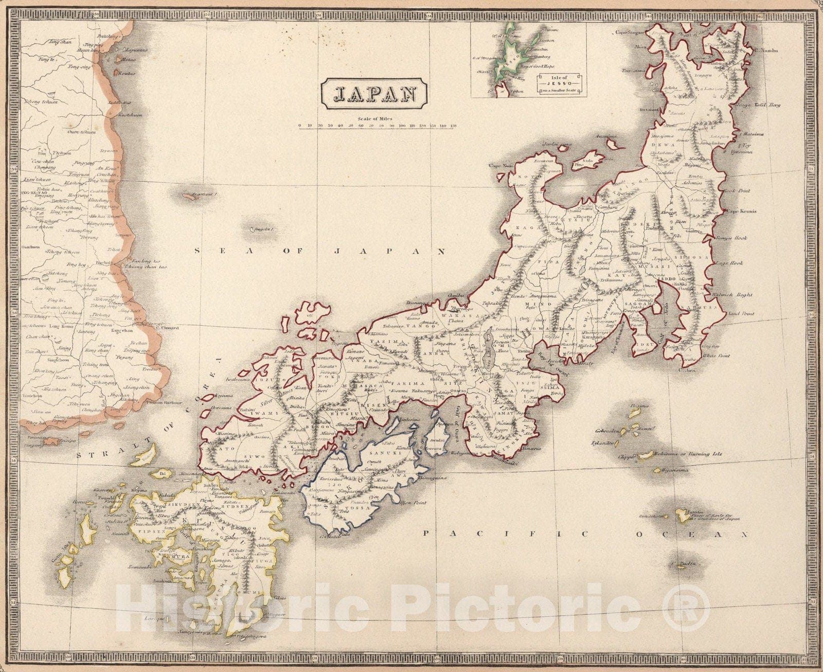 Historic Map : Japan., 1848, Vintage Wall Art – Historic Pictoric