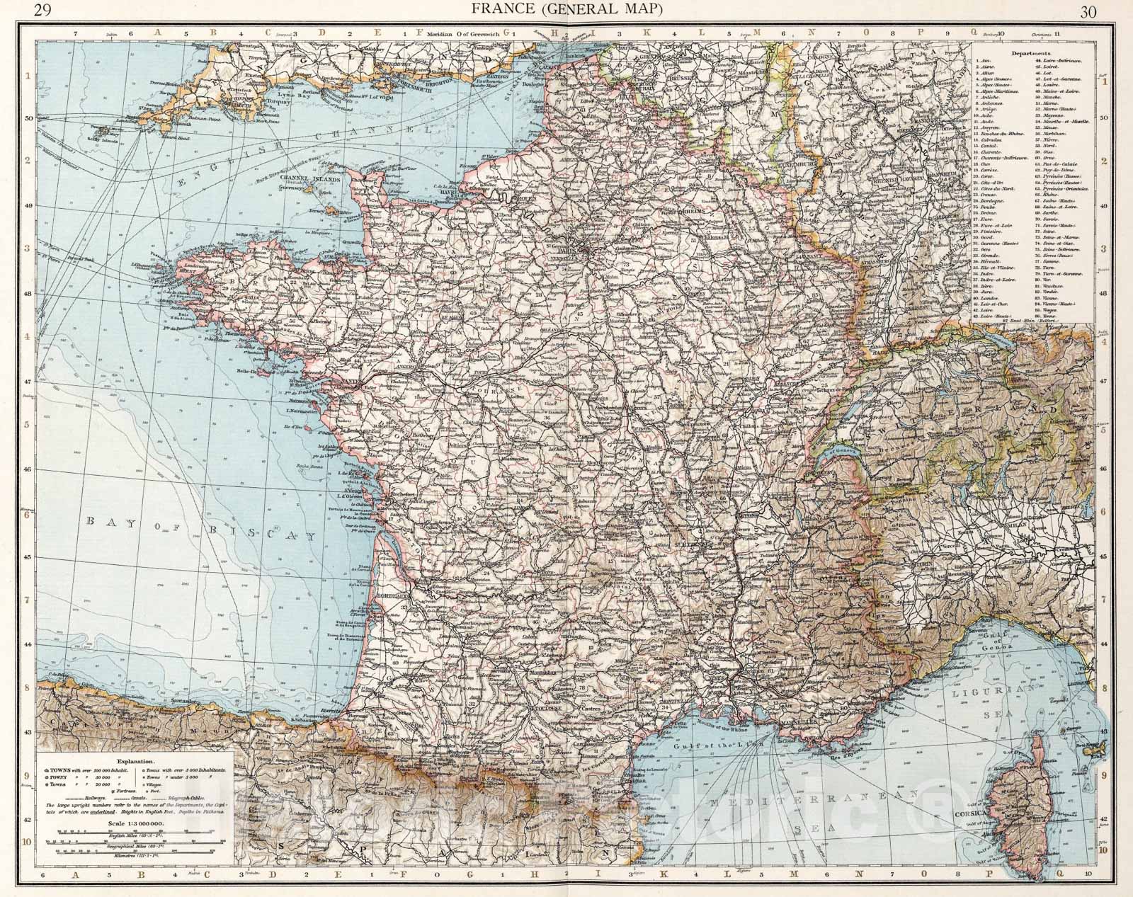 Historic Map : France (General map), 1900, Vintage Wall Art – Historic ...