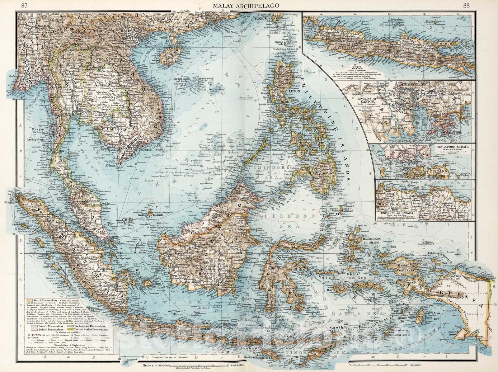 Historic Map : Malay Archipelago, 1900, Vintage Wall Art - Historic ...
