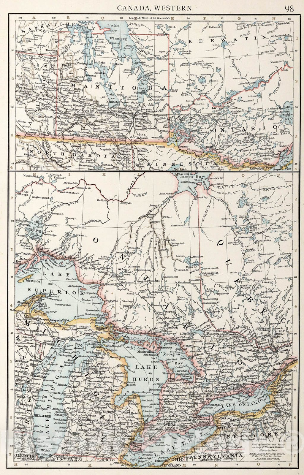Historic Map : Canada, Western, 1900, Vintage Wall Art – Historic Pictoric