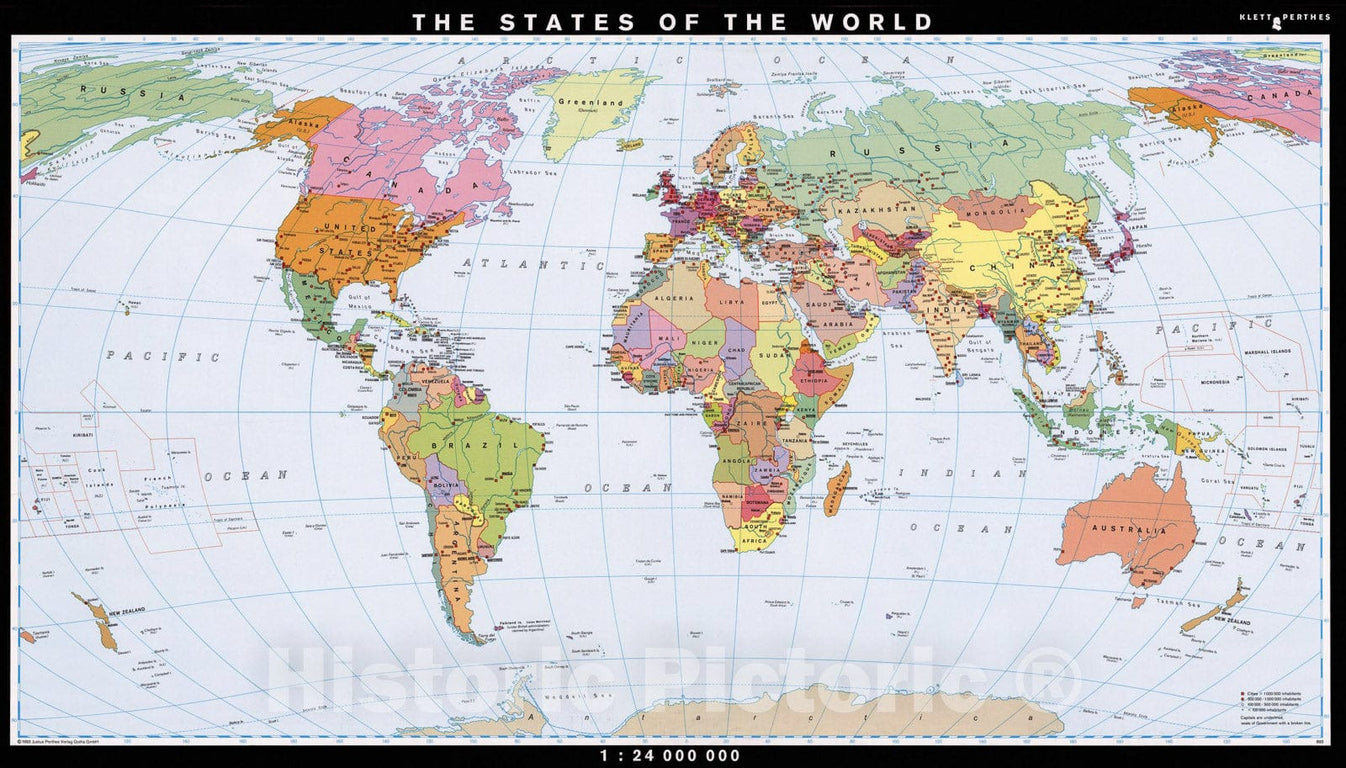 Historic Map : World -- Political, 1993, Vintage Wall Art – Historic ...