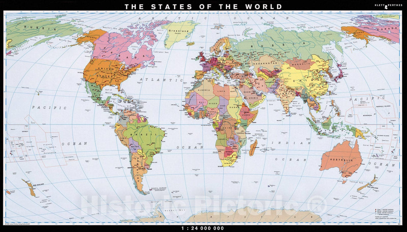 Historic Map : World -- Political, 1993, Vintage Wall Art – Historic ...