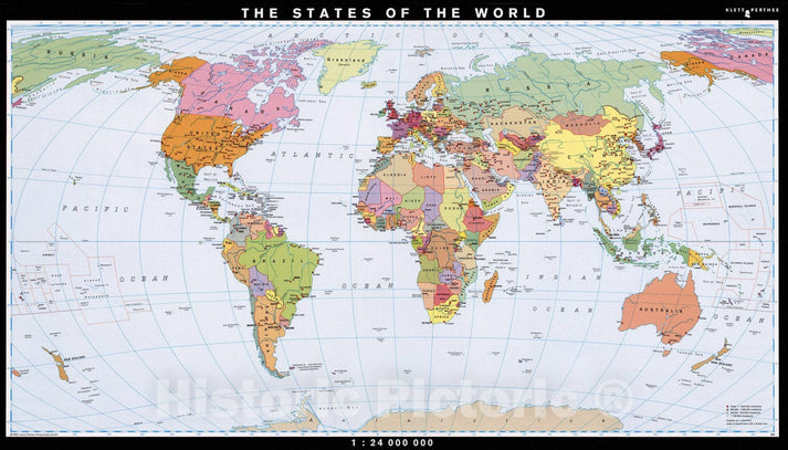 Historic Map : World -- Political, 1993, Vintage Wall Art – Historic ...