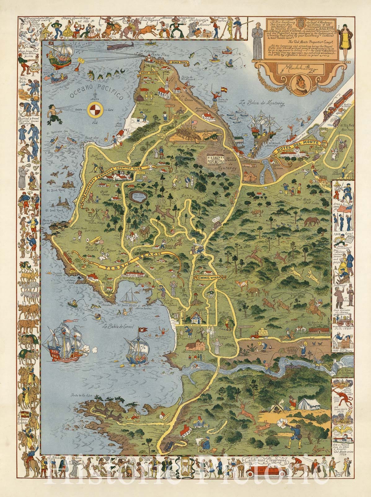 Historic Map : (Monterey Peninsula and Del Monte Properties)., 1926, V ...