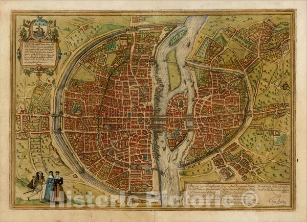 Historic Map : [Paris] Lutetia vulgari Nomine Paris, Urbs Galliae Maxi ...