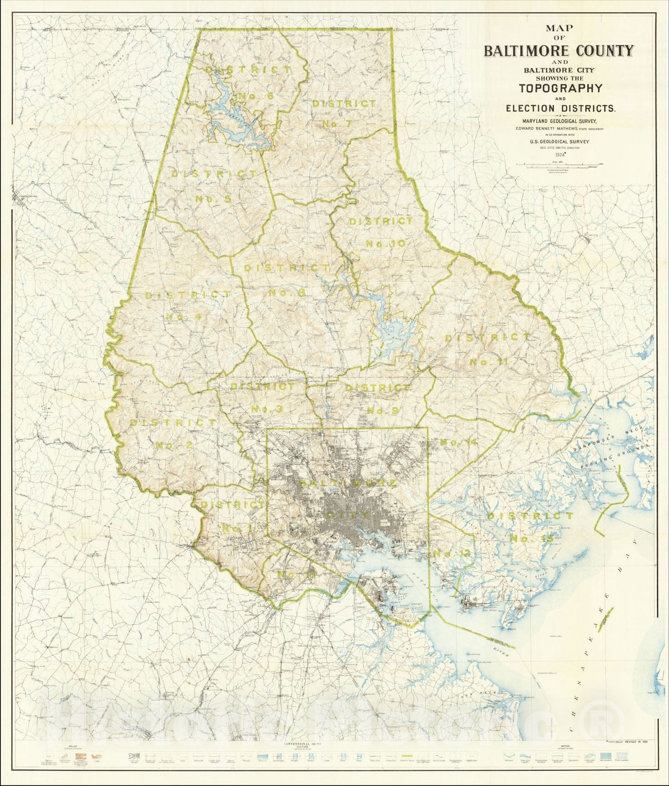 Historic Map : Map of Baltimore County and Baltimore City Showing The ...