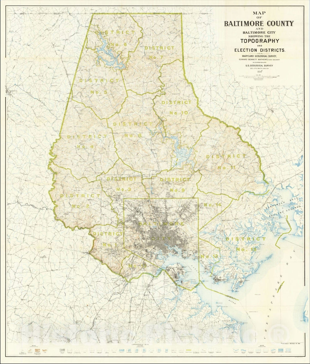 Historic Map : Map of Baltimore County and Baltimore City Showing The ...