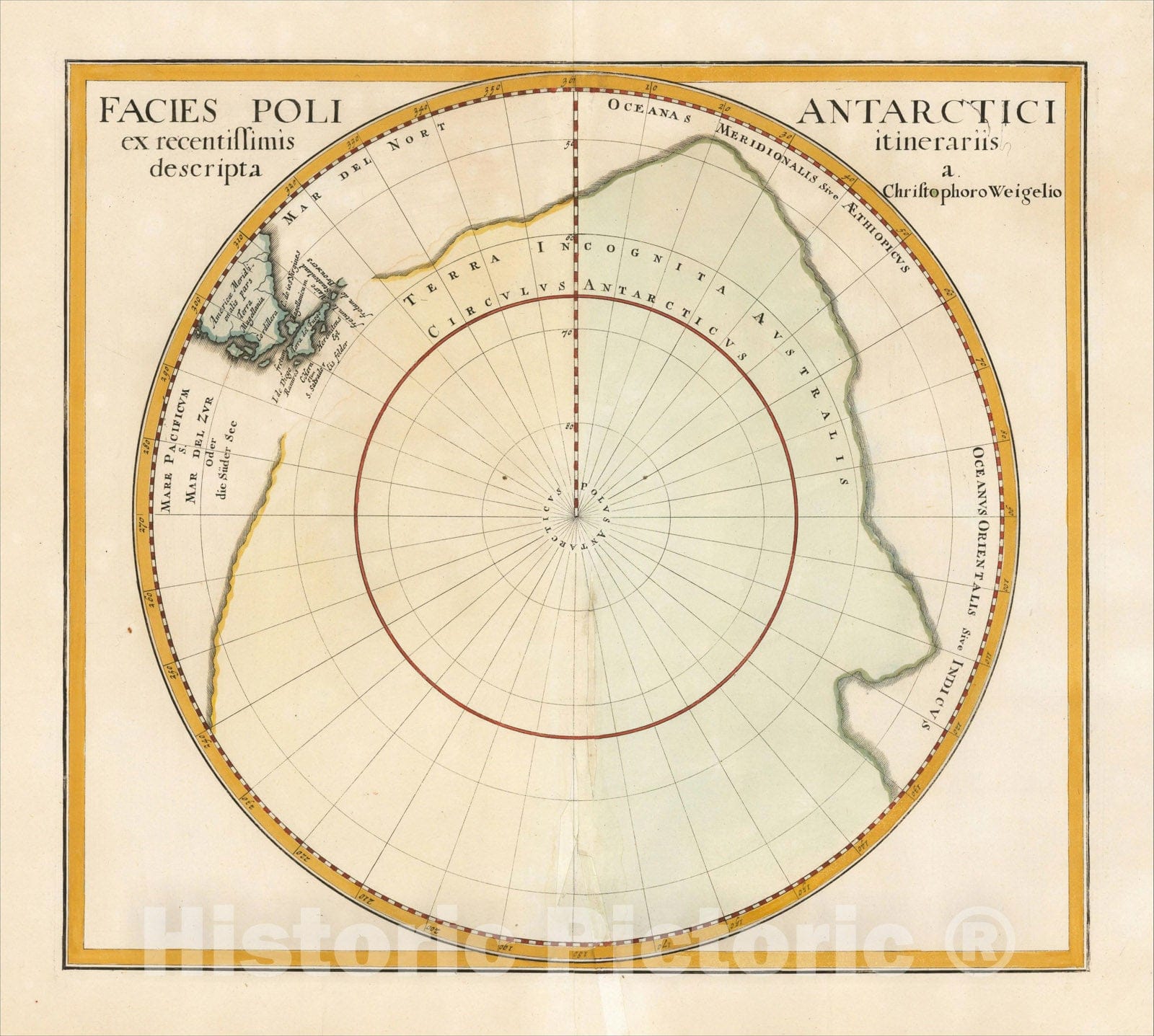 Historic Map : Facies Poli Antarctici ex recentissimis itinerariis des ...