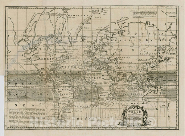 Historic Map : An Accurate Chart of the World, with the New Discoverie ...