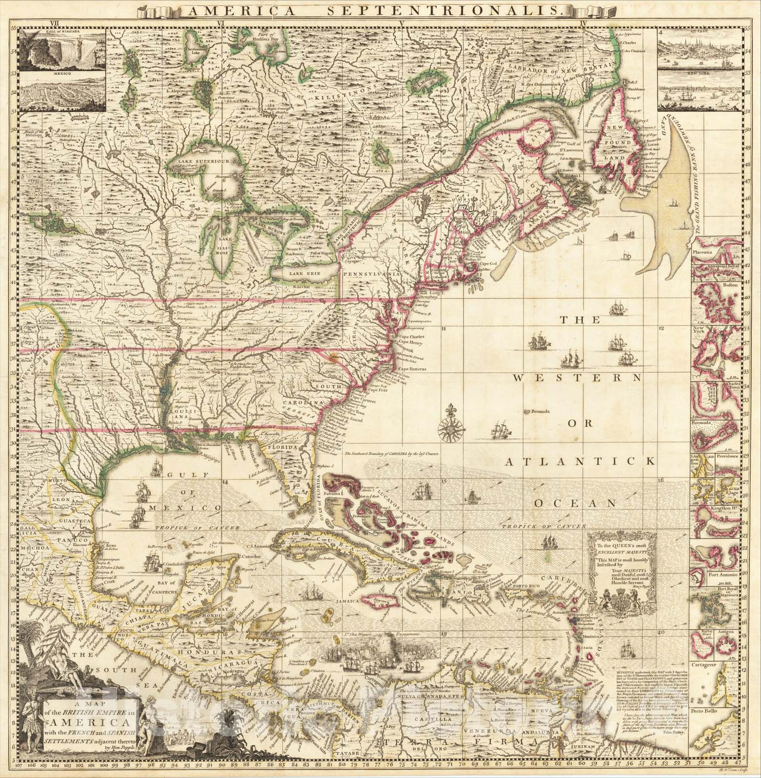 Historic Map : A Map of the British Empire in America with the French ...