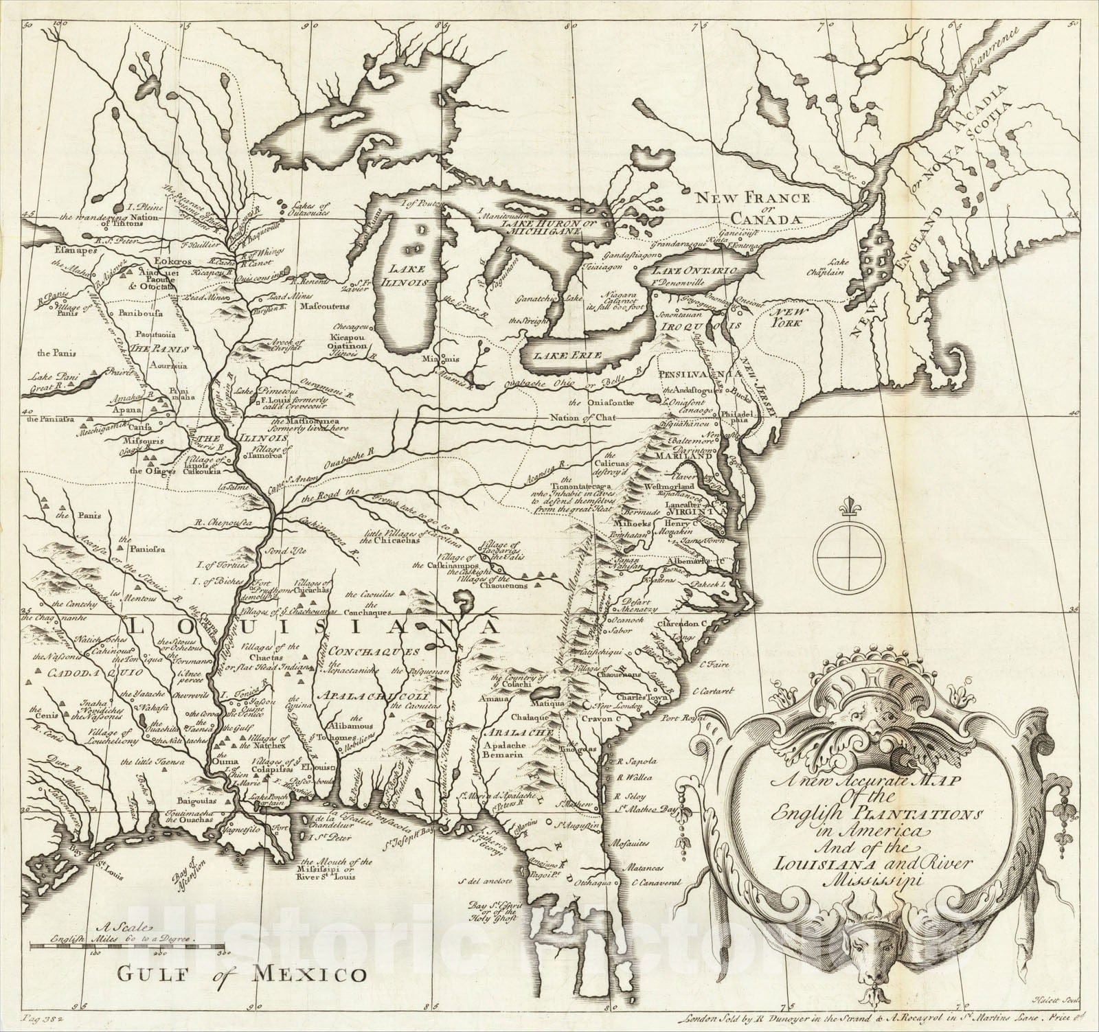 Historic Map : A new Accurate Map of the English Plantations in Americ ...