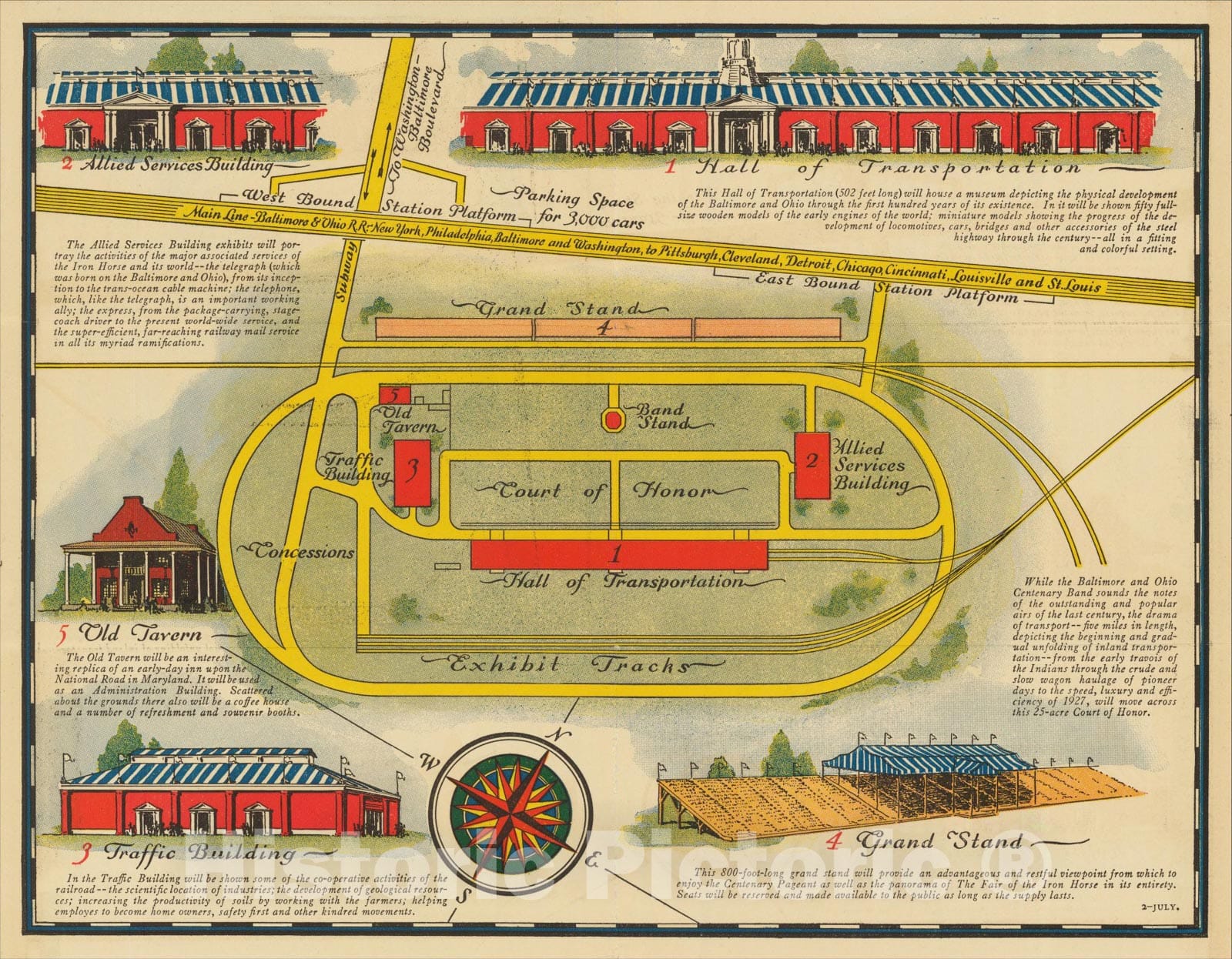 Historic Map : The Fair of the Iron Horse Centenary Exhibition and Pag ...