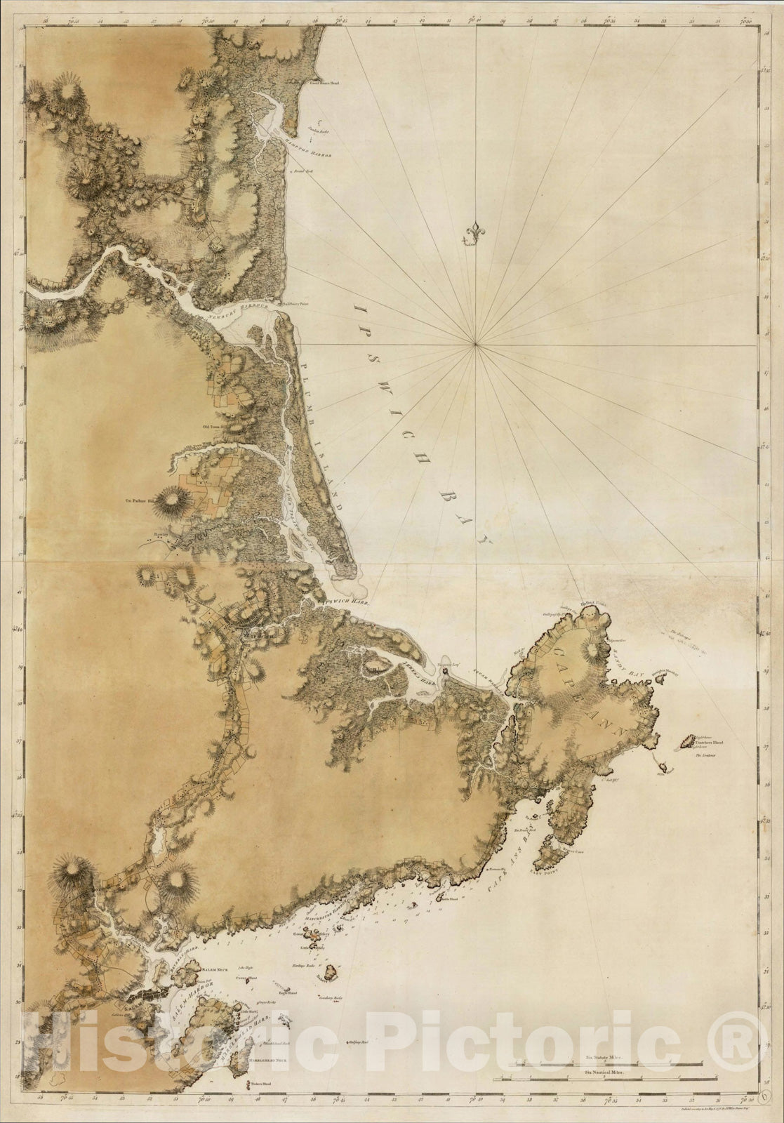 Historic Map : [Marblehead and Salem to Hampton Harbor and Great Boar ...