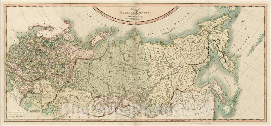 Historic Map : A New Map of the Russian Empire, Divided into its Gover ...