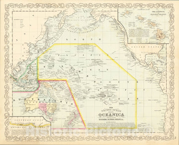 Historic Map : The Pacific Ocean Including Oceanica with its several D ...