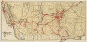 Historic Map : The Atchison, Topeka and Santa Fe Railroad System. 1908 ...