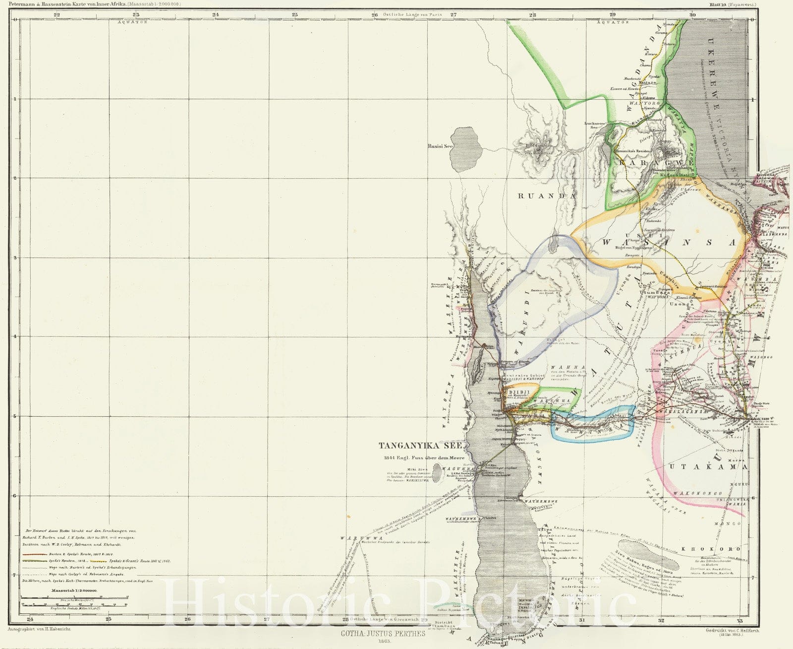 Historic Map : [Lake Tanganyika, Lake Victoria and Northwest Tanzania ...