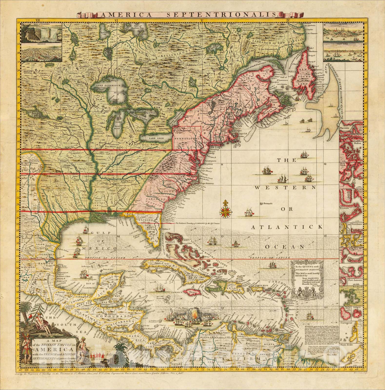 Historic Map : A Map of the British Empire in America with the French ...