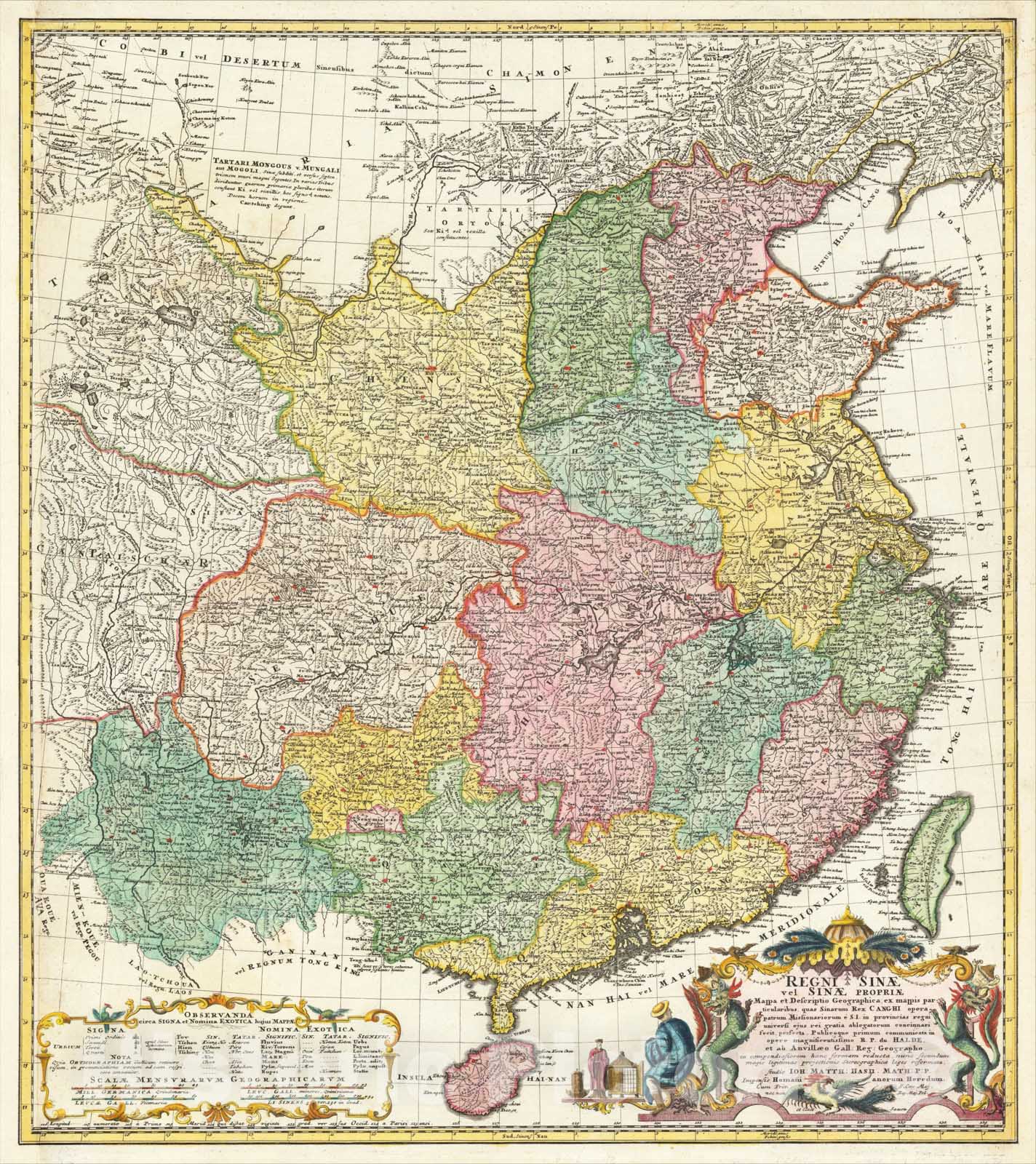 Historic Map : Regni Sinae vel Sinae Propriae Mappa et Descriptio Geog ...