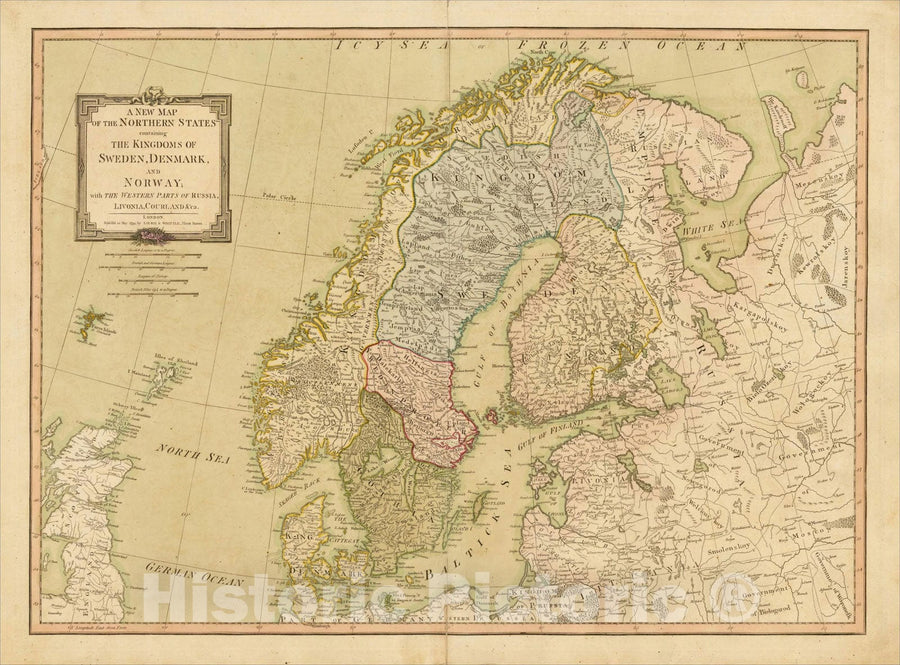 Historic Map : A New Map of the Northern States Containing the Kingdom ...