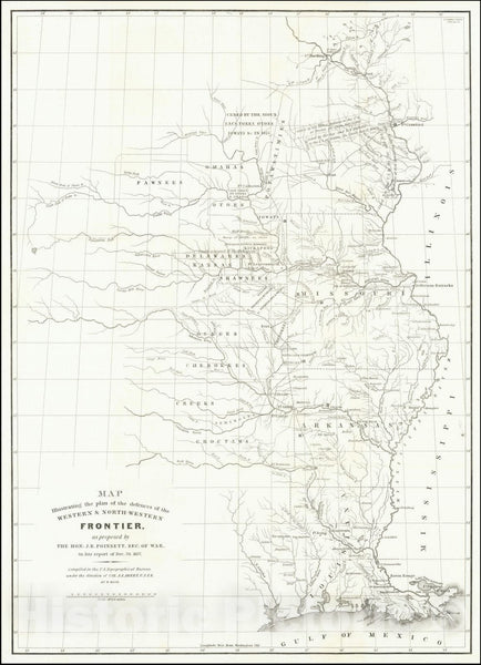 Historic Map : Map Illustrating the Plan of the Defences of the Wester ...