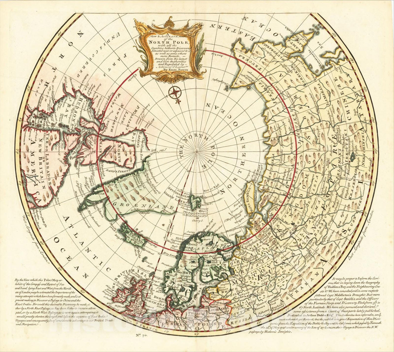 Historic Map : A New and Accurate Map of the North Pole, with all the ...