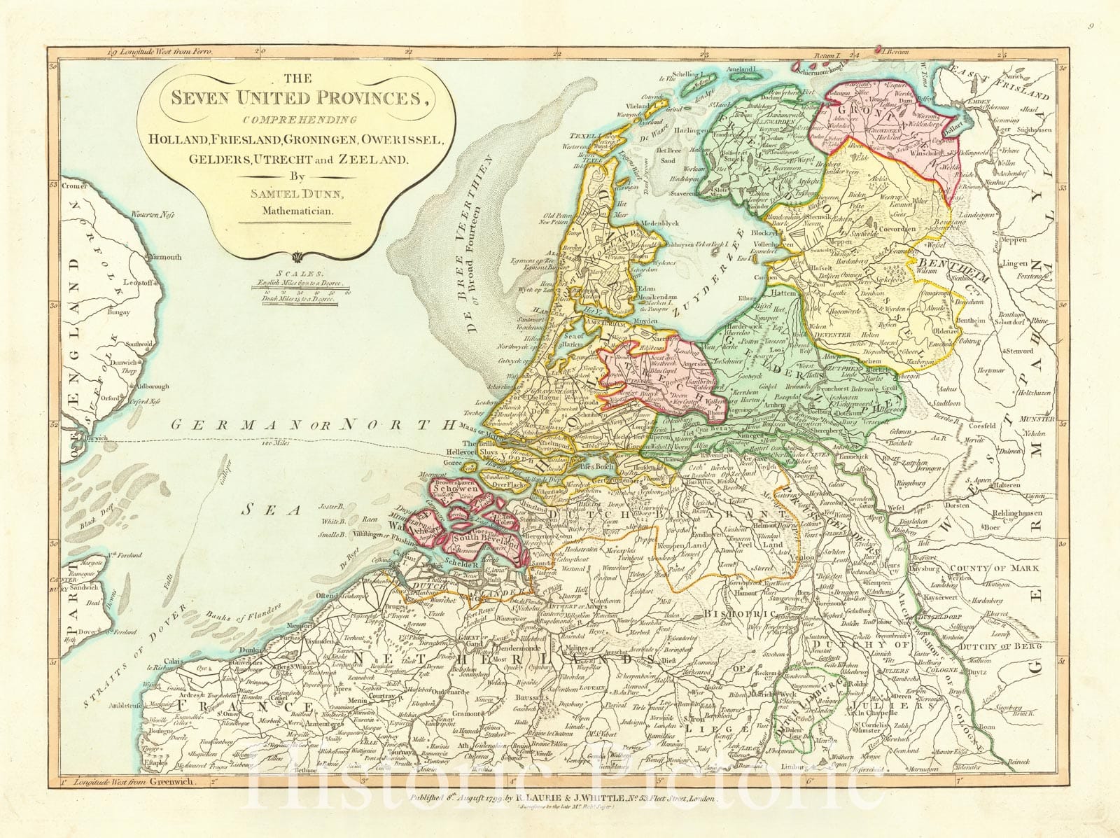 Historic Map : The Seven United Provinces Comprehending Holland, Fries ...