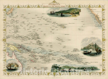 Historic Map : Polynesia, or Islands In the Pacific Ocean, 1851, John ...