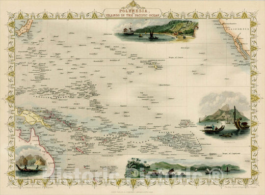 Historic Map : Polynesia, or Islands In the Pacific Ocean, 1851, John ...