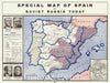 Historic Map : (Spanish Civil War - American Communist Viewpoint) Spec ...