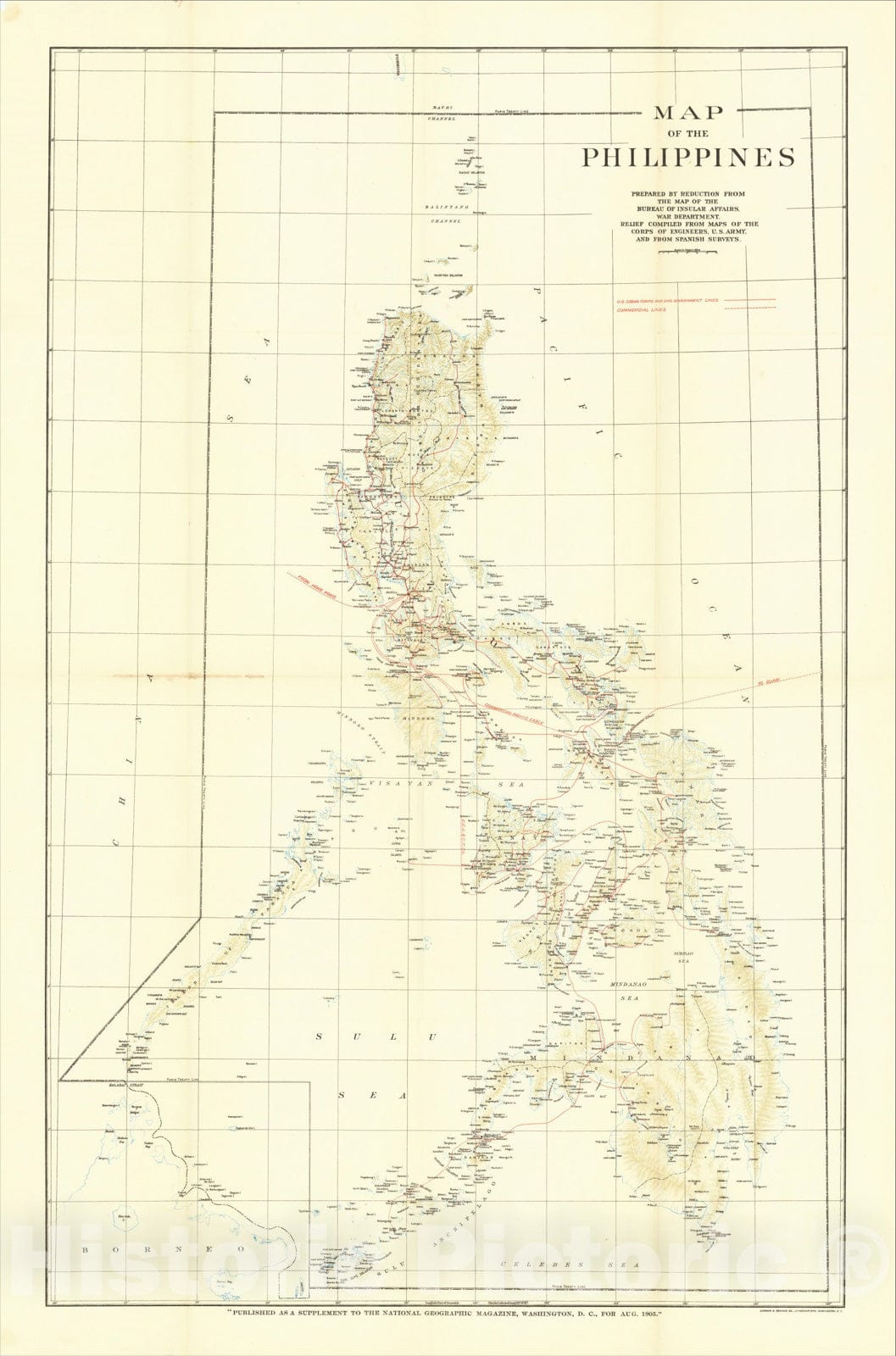 Historic Map : Map of the Philippines Prepared By Reduction From The M ...