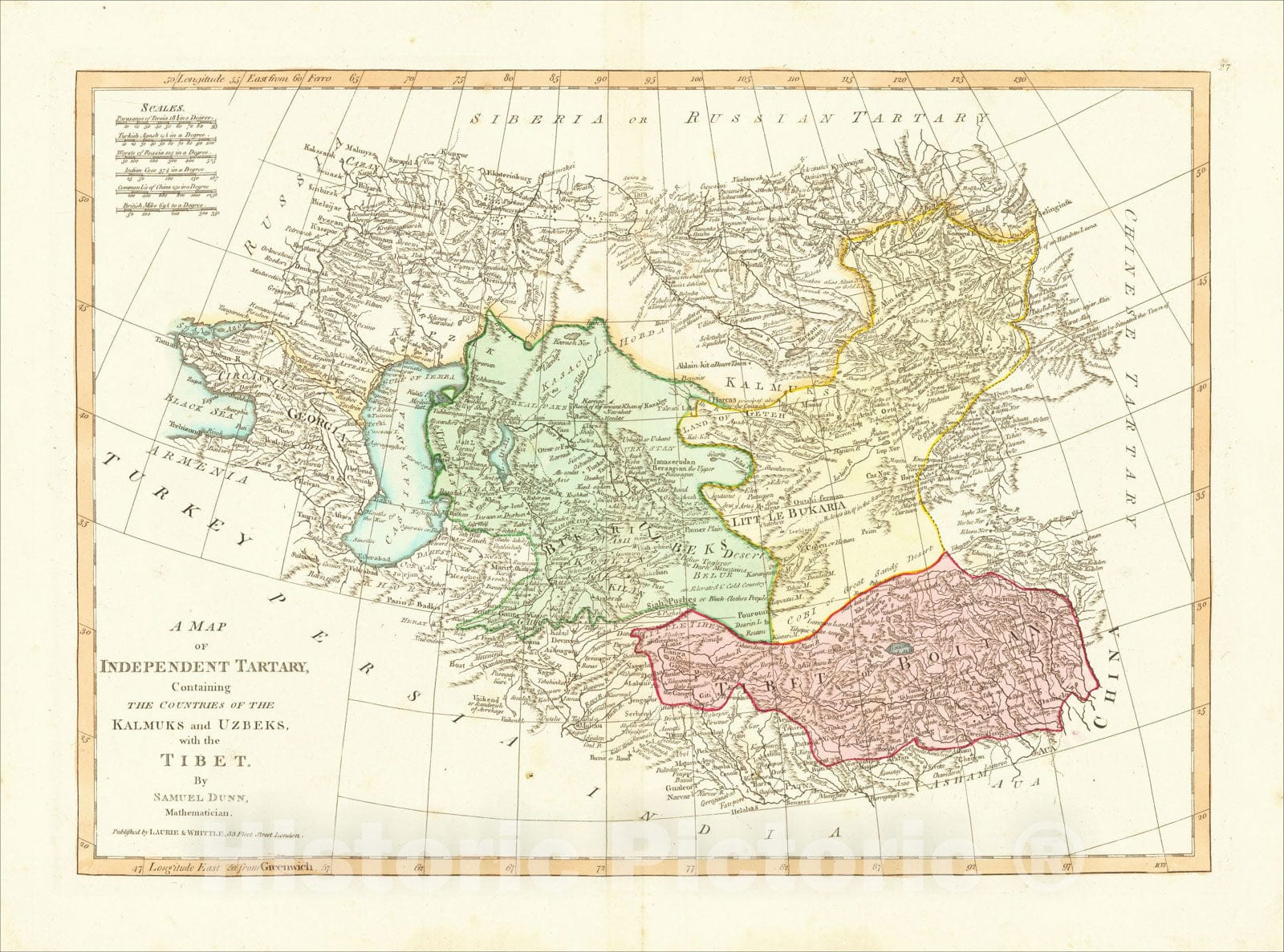 Historic Map : A Map of Independent Tartary, Containing The Countries ...