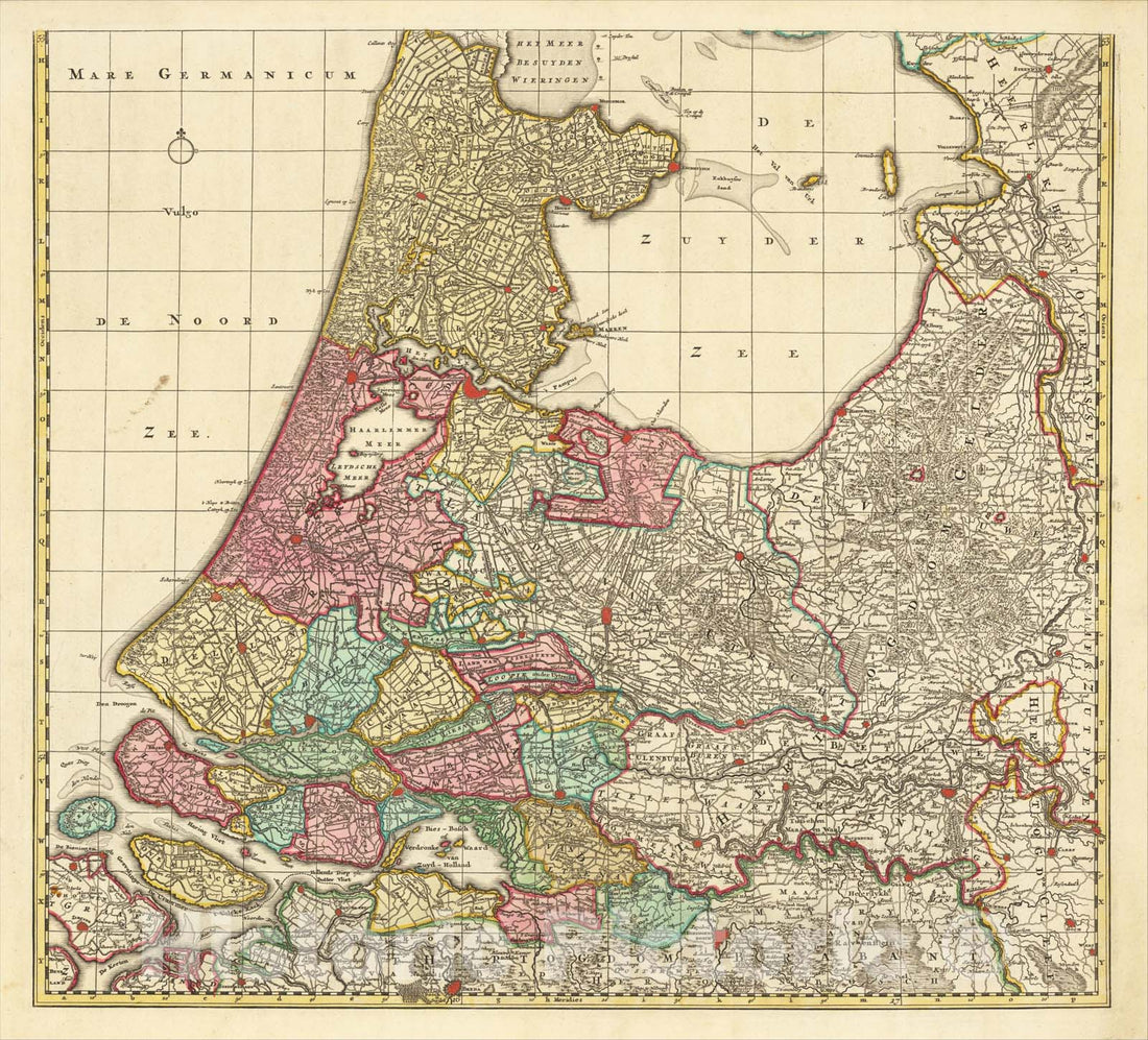 Historic Map : [Southern Netherlands], c1700, Peter Schenk, Vintage Wa ...