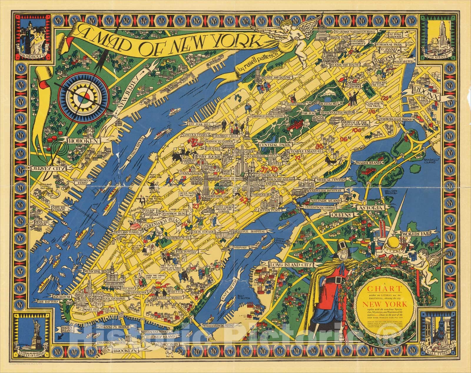 Historic Map : A Chart neither too Literal nor too Emotional, shewing ...