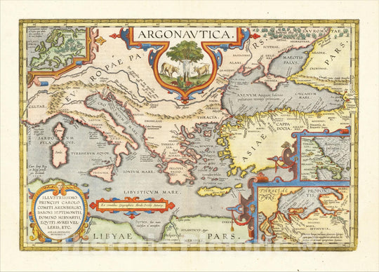 Historic Map : Argonautica. Illustrissimo Principi Carolo Comiti Arenb ...