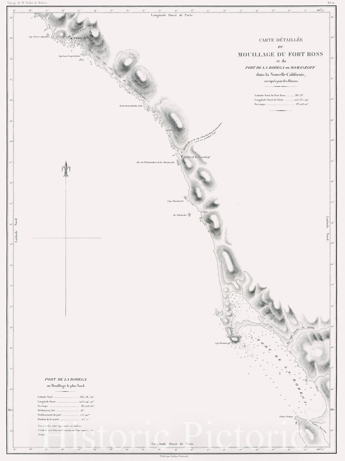 Historic Map : (Russian California) Carte Detaillee du Mouillage du Fo ...