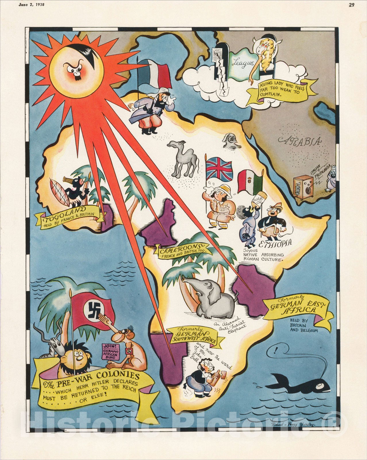 Historic Map : The Pre-War Colonies, Which Herr Hitler Declares Must B ...