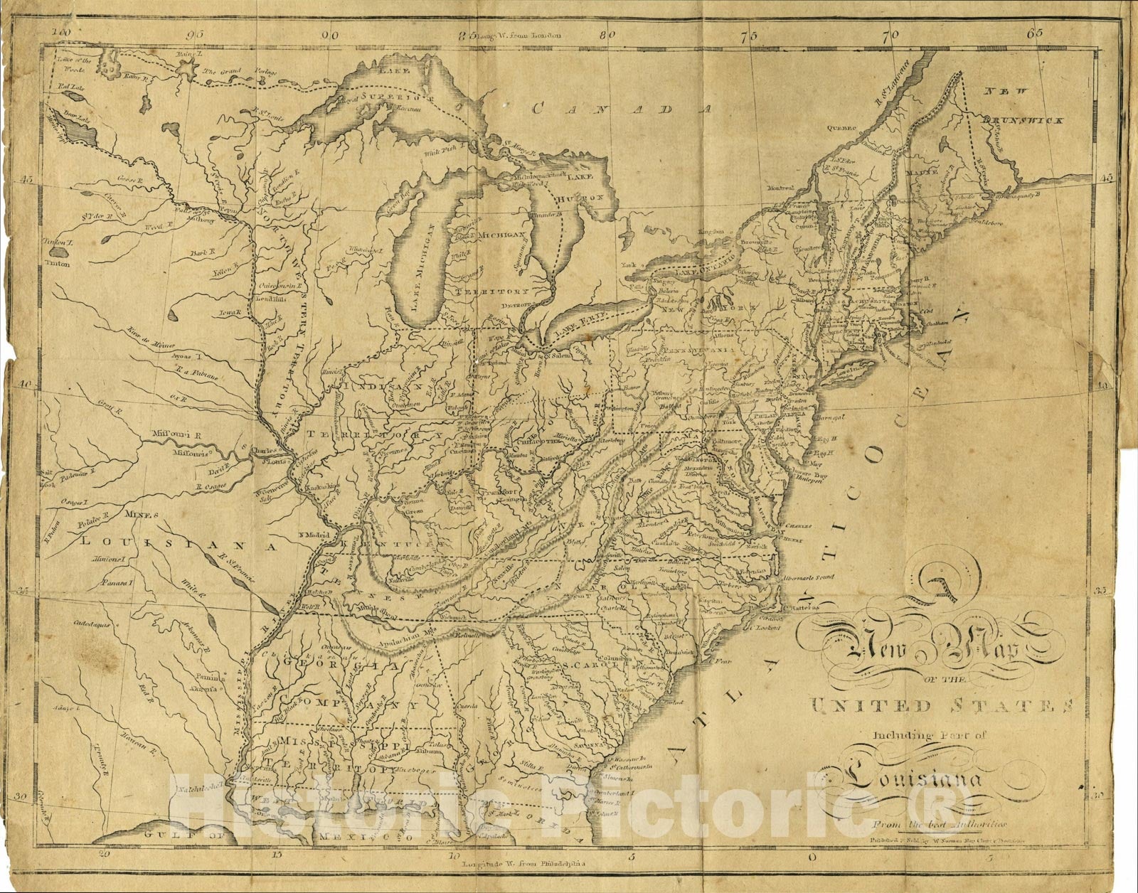 Historic Map : Norman Atlas circa 1808, 1807, , Vintage Wall Art ...