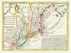 Historic Map : (First American post road map) New England, New York, N ...