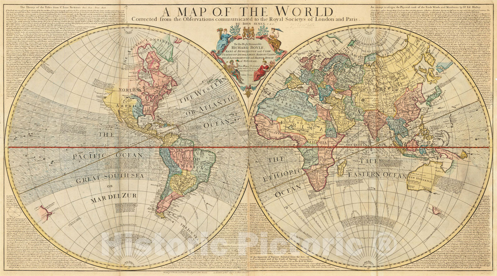 Historic Map : A Map of the World Corrected from the Observations Comm ...